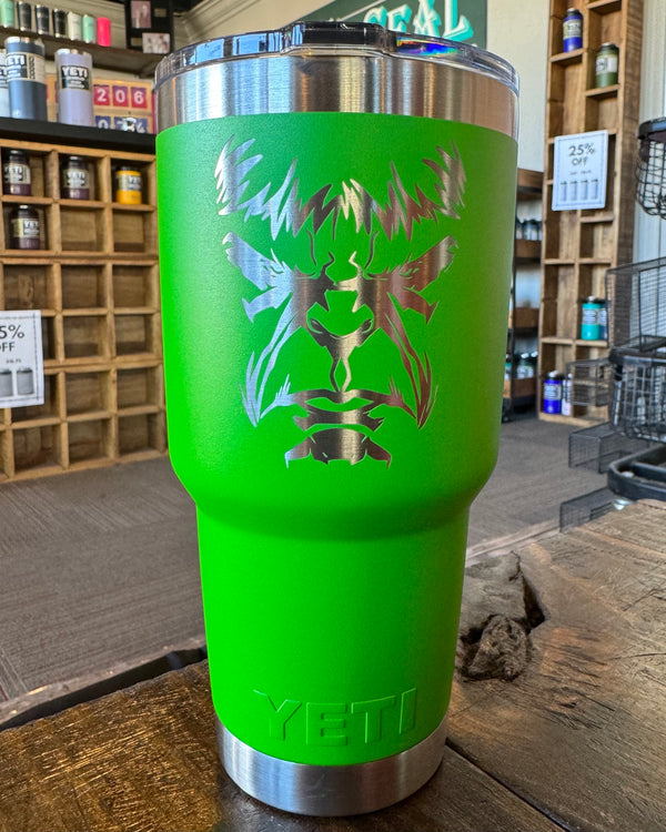 Laser Engraved Authentic Yeti Rambler - Hulk Face - ImpressMeGifts