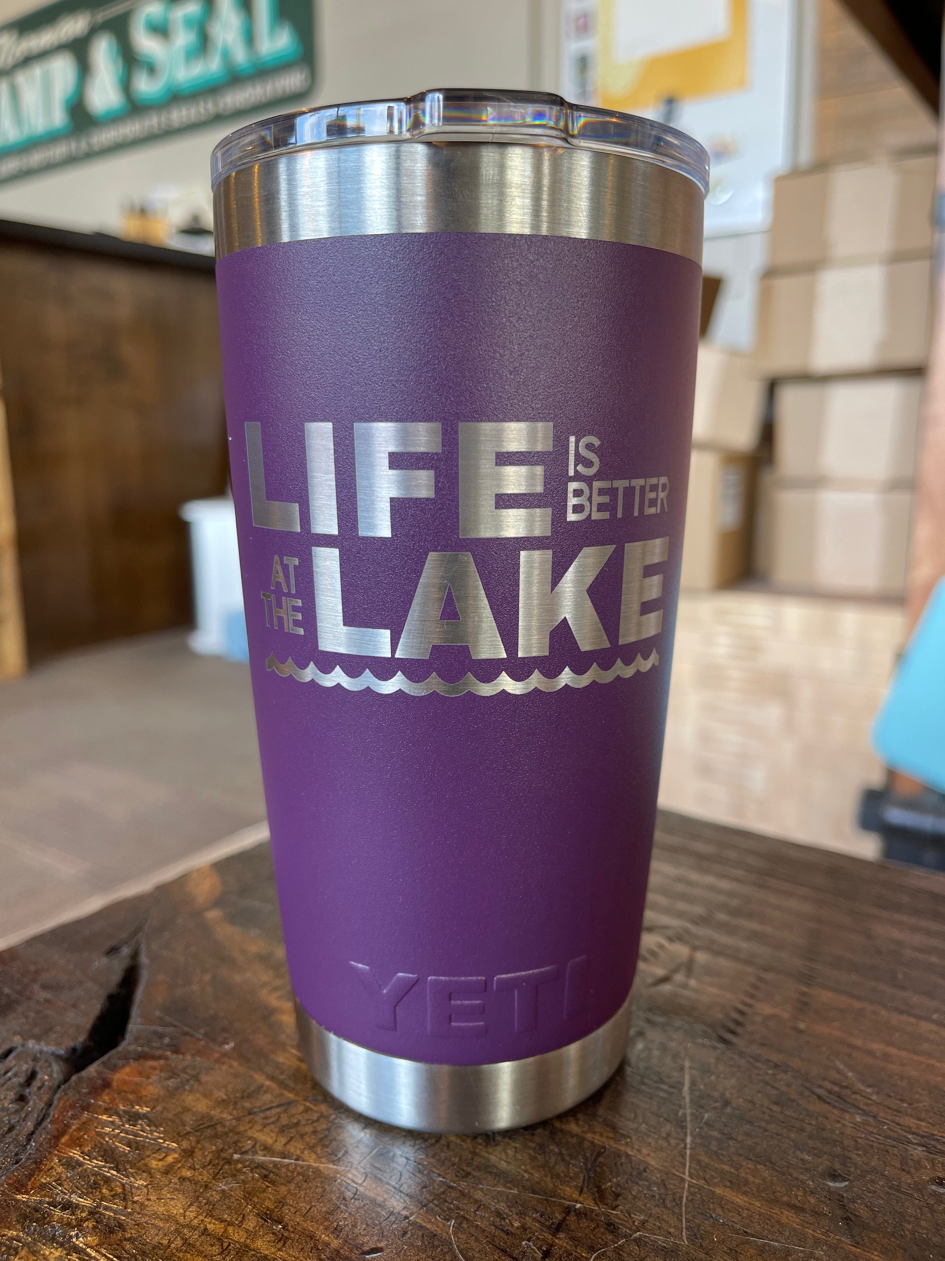 Laser Engraved Authentic YETI Rambler - LIFE is Better at the LAKE ...